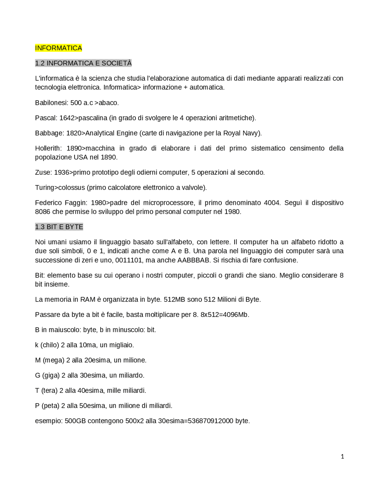 Informatica Laboratorio Di Cultura Digitale Docsity