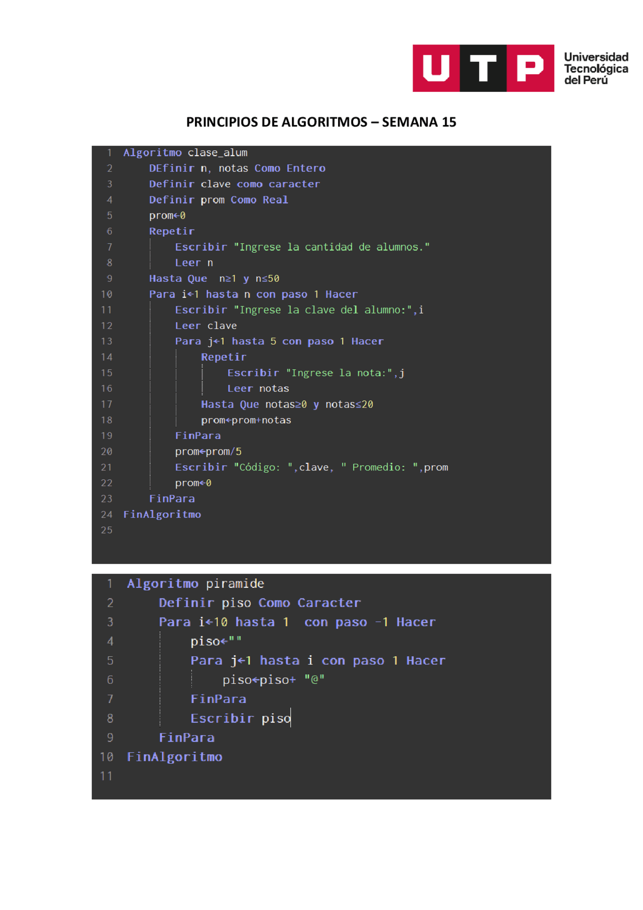Semana 15 Algoritmos Ejercicios De Algoritmos Y Programación Docsity