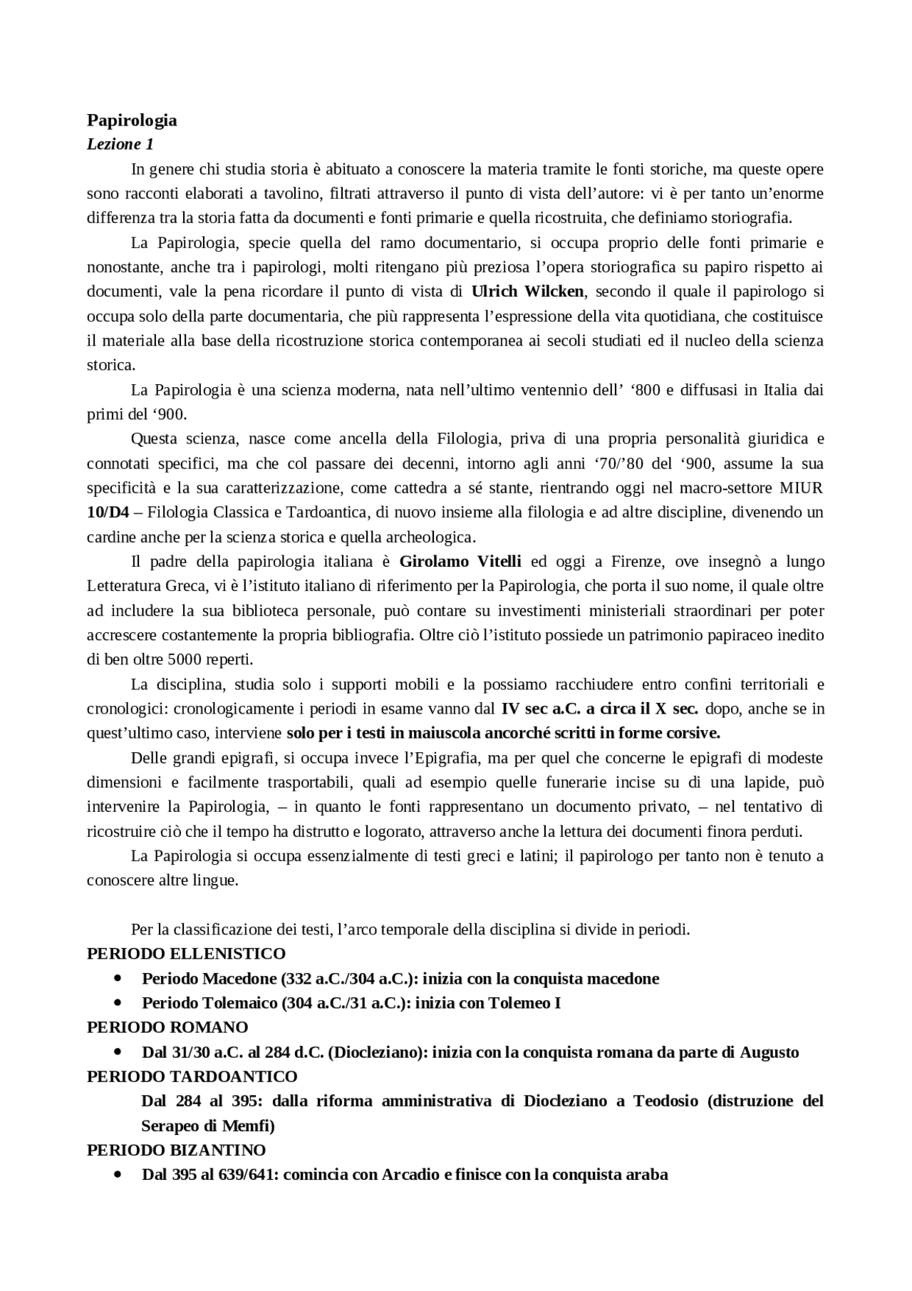 Appunti Di Papirologia Appunti Di Papirologia Docsity
