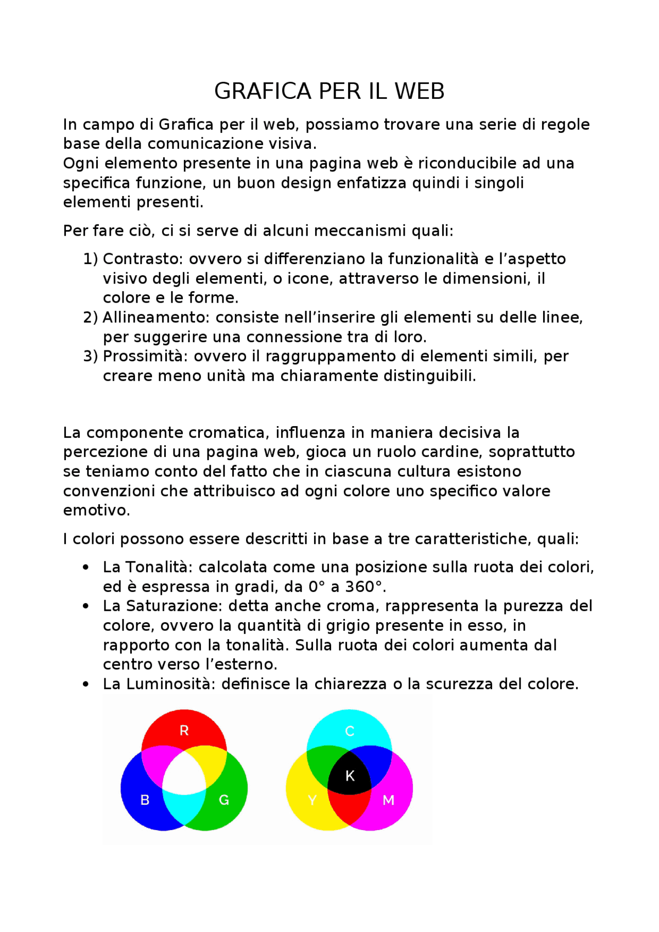 Informatica Grafica Per Il Web Docsity