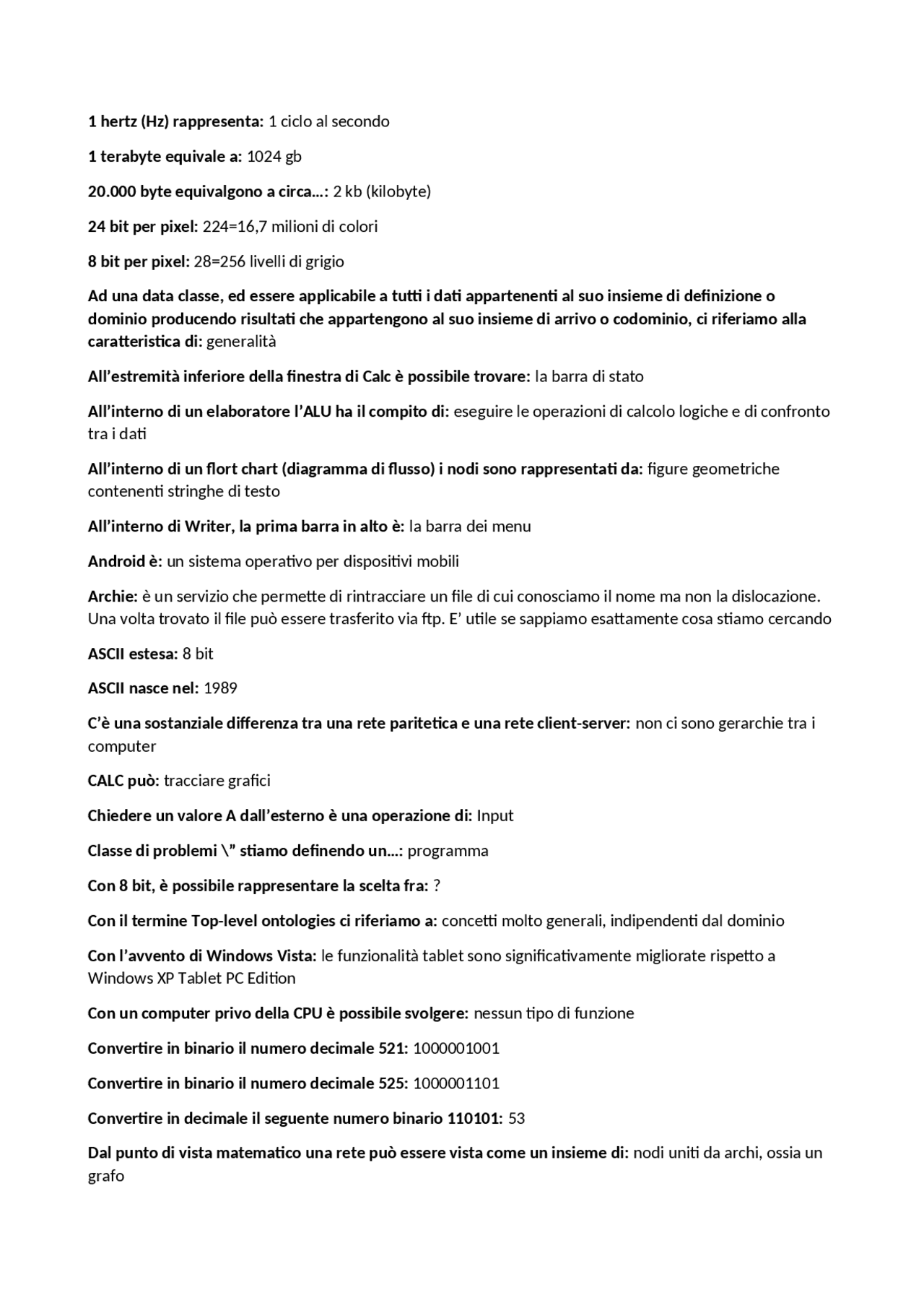 Strumenti Informatici Per Lo Sport Docsity