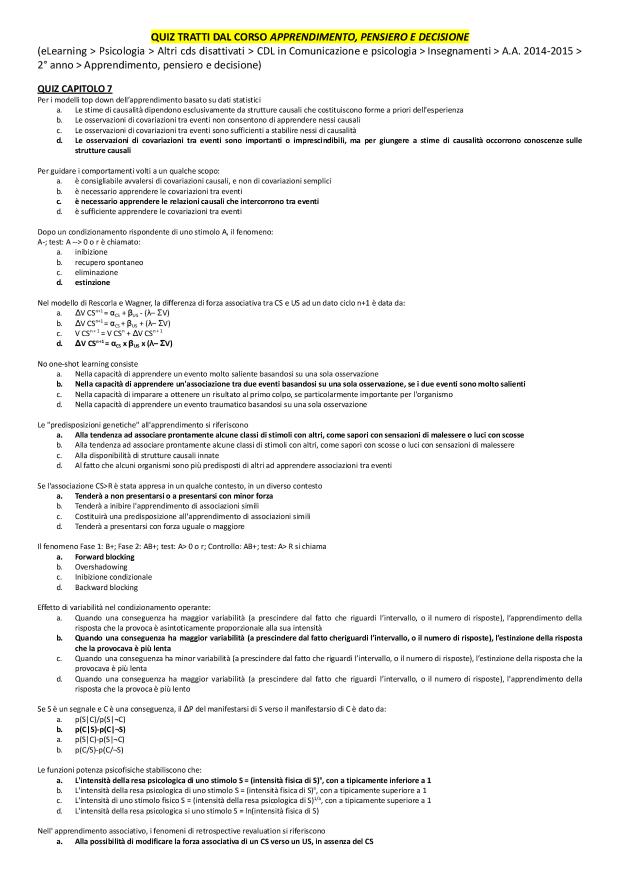 Domande Chiuse Generale 2 Docsity