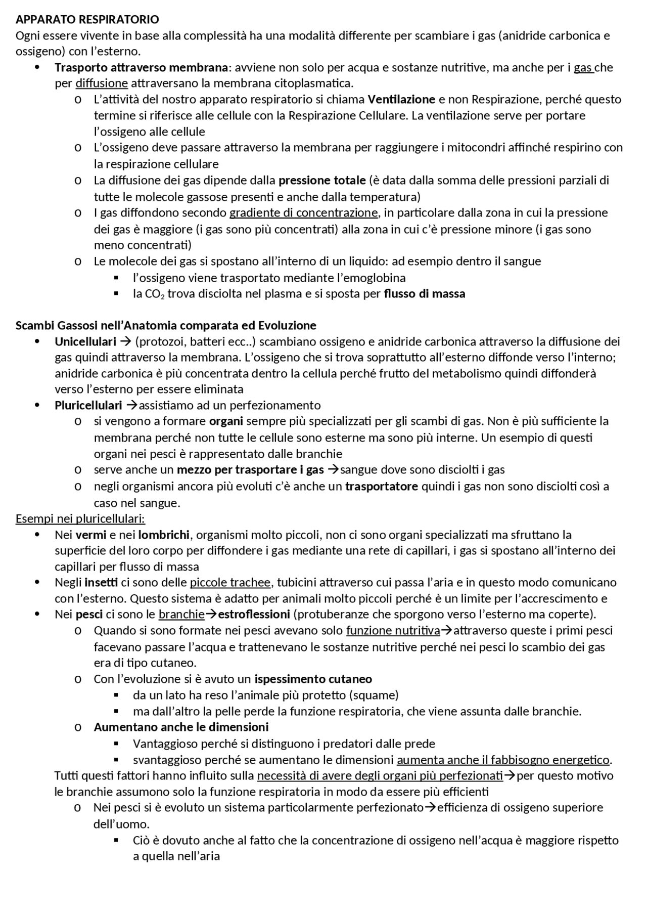 Apparato Respiratorio Docsity