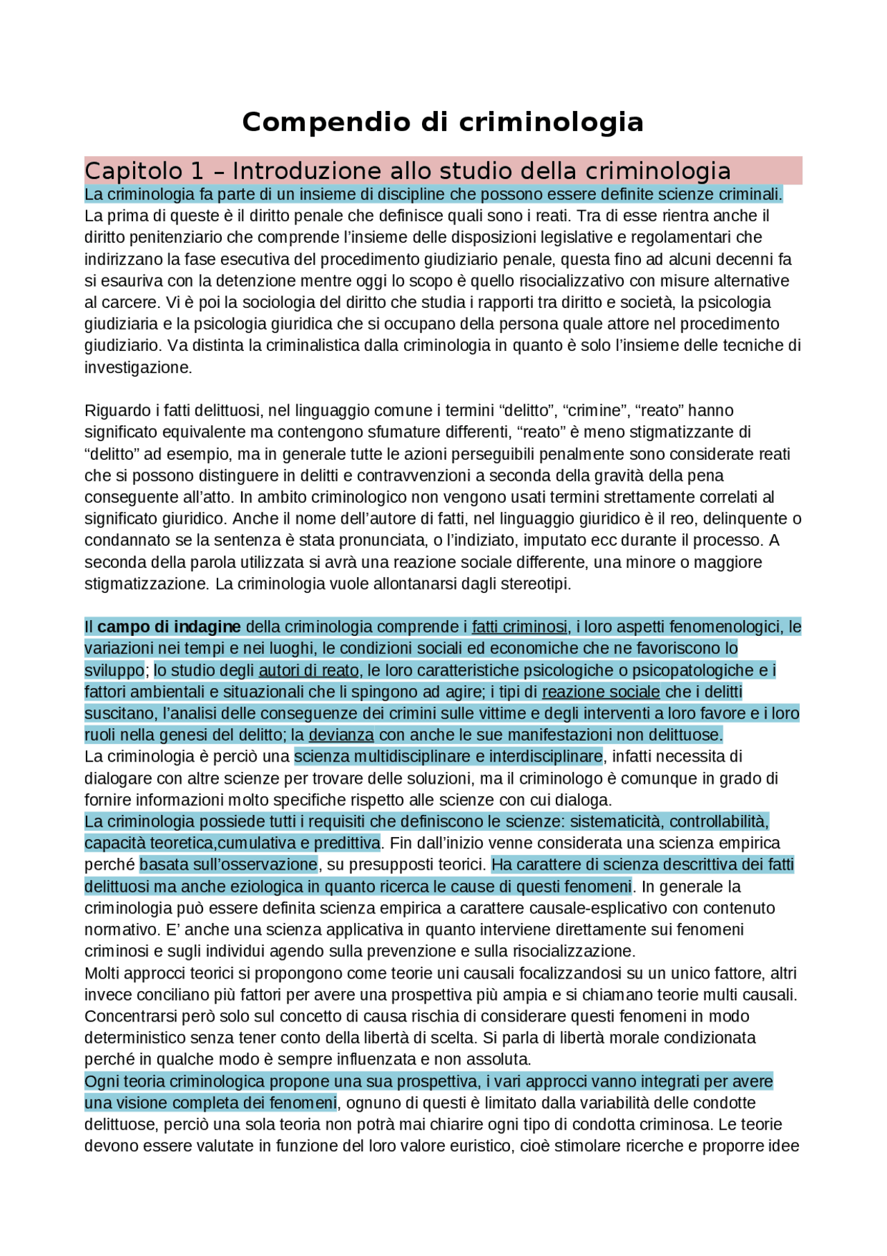 Compendio Di Criminologia Ponti G Merzagora Betsos I Docsity