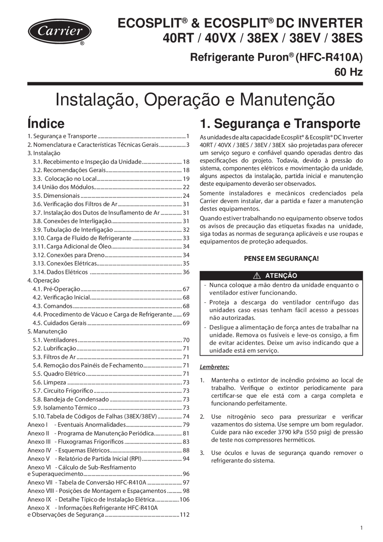 Ar Condicionado Carrier Manual - RETOEDU