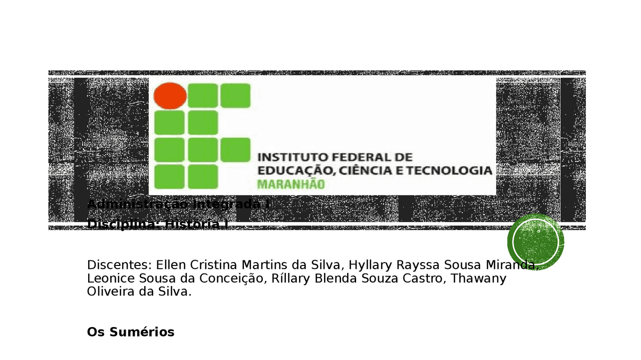 Seminário de história sobre os sumerianos - Docsity