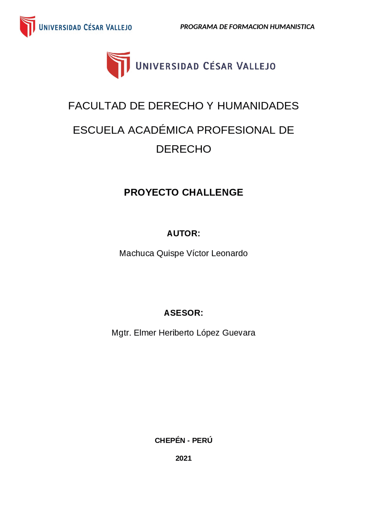 Challenge Y Analisis De Foda Docsity