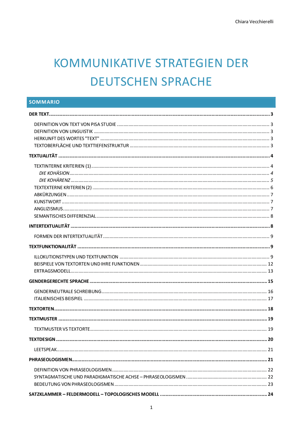 Strategie Comunicative Della Lingua Tedesca Docsity