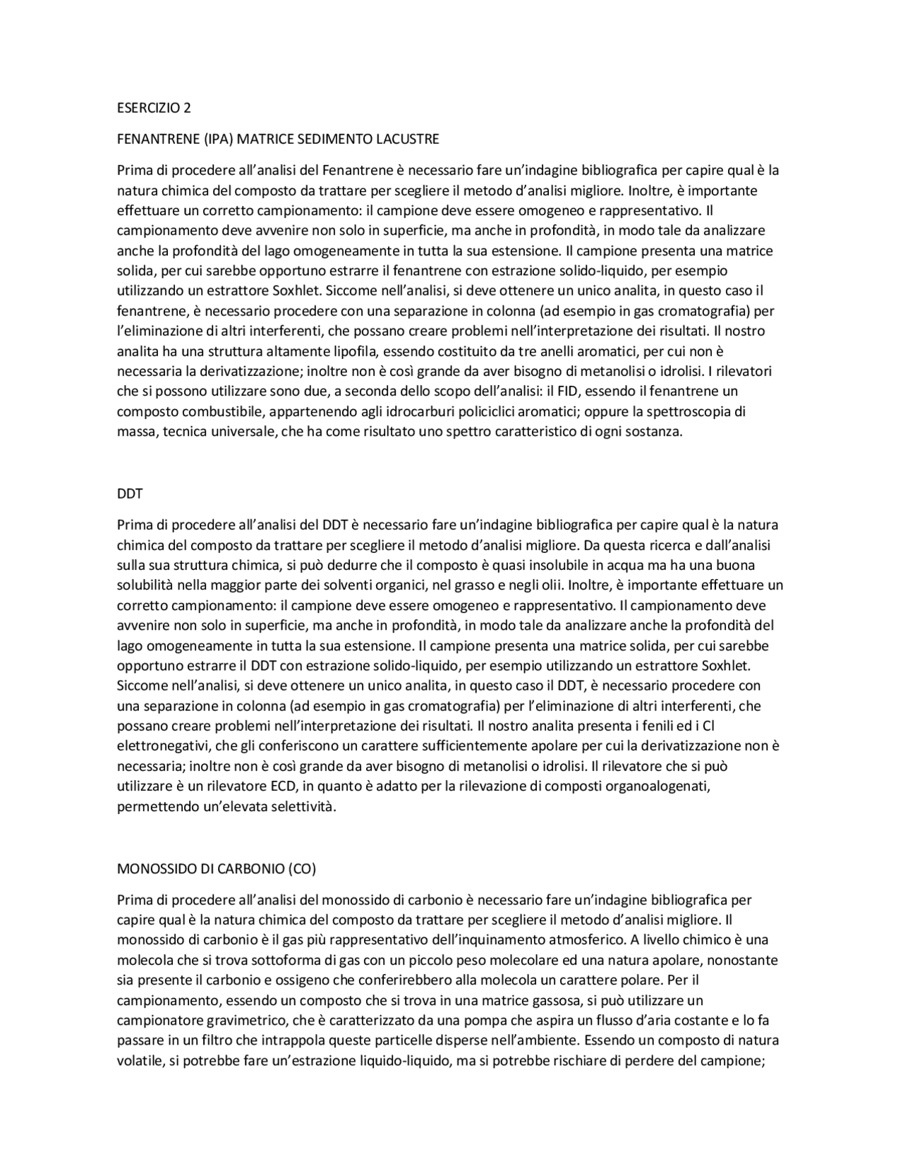 Chimica Analitica Modulo 2 Docsity