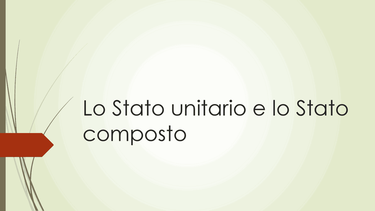 Lo stato unitario e lo stato composto - Docsity