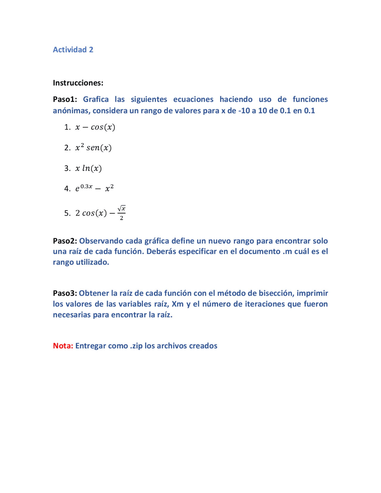 Programacion en matlab - Docsity
