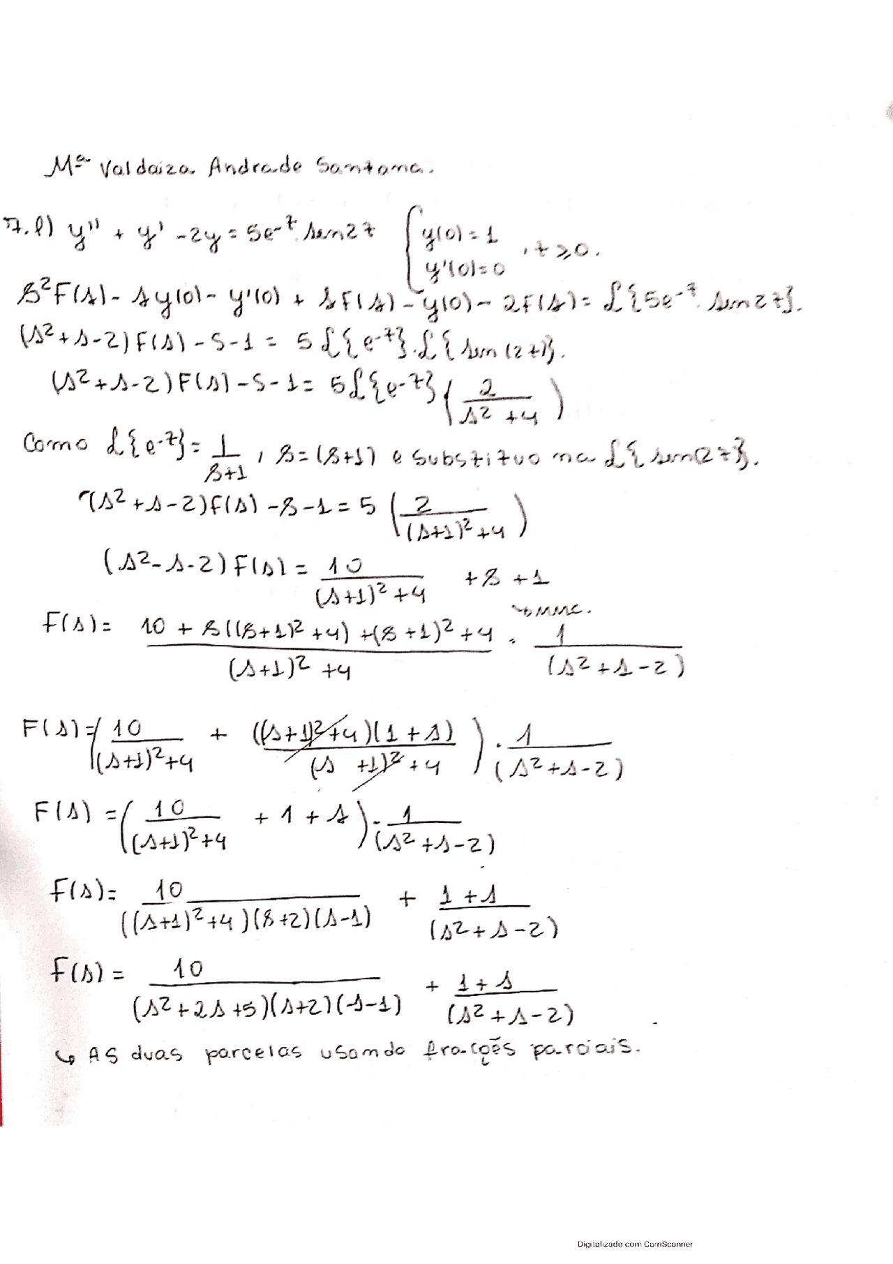 Questões resolvidas de EDO - Docsity