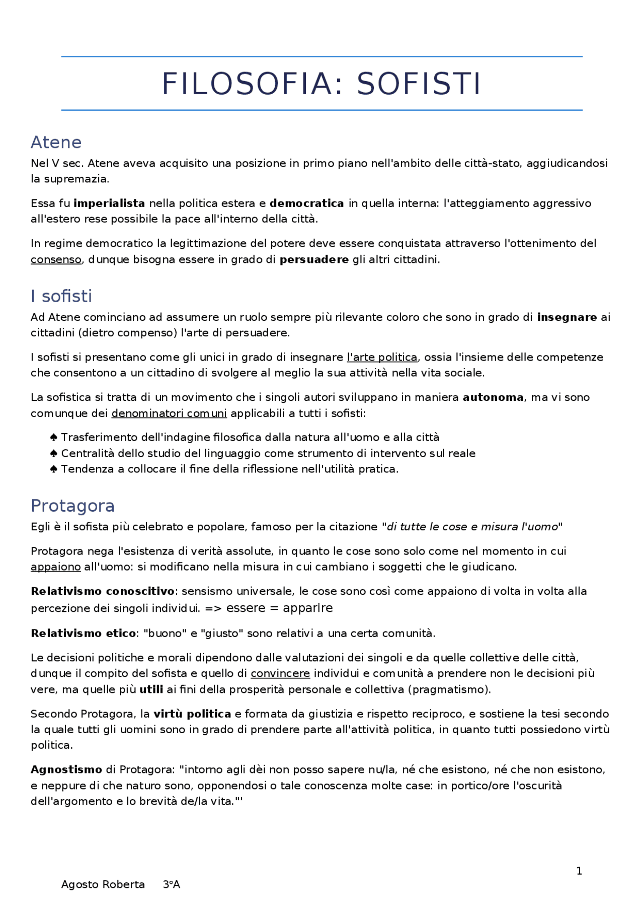 Riassunto: Sofisti e Socrate - Docsity