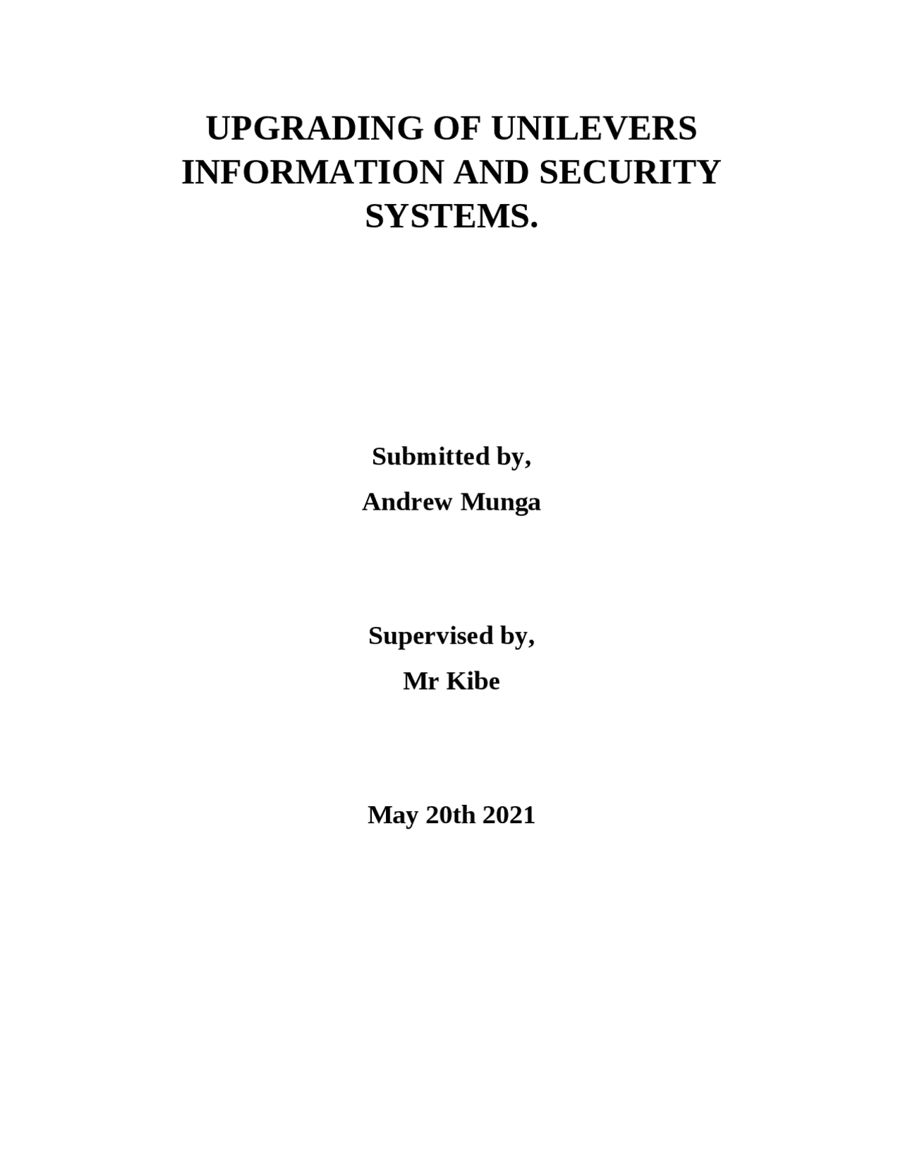 Information Security Management Docsity