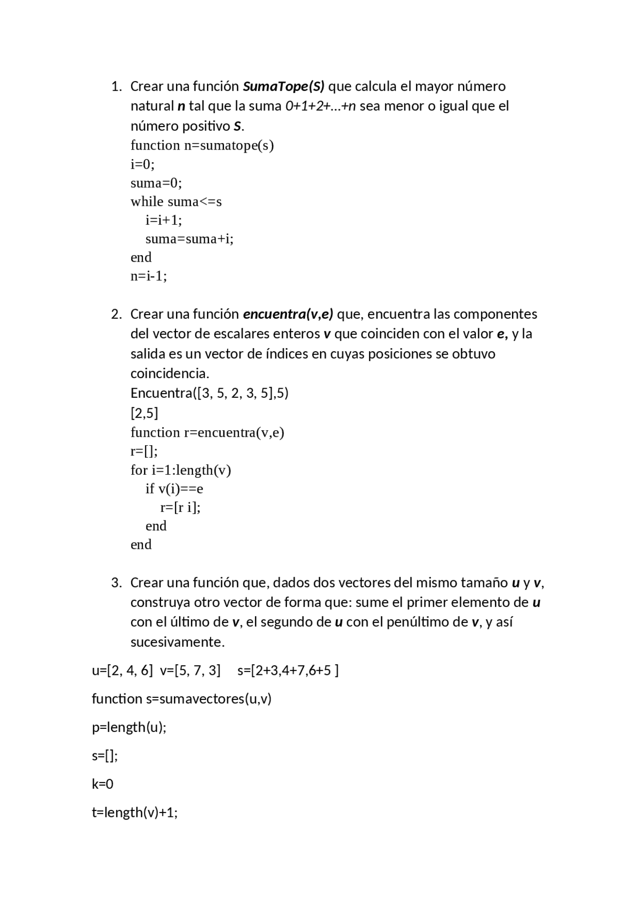 Funciones Usando La Herramienta Octave Docsity