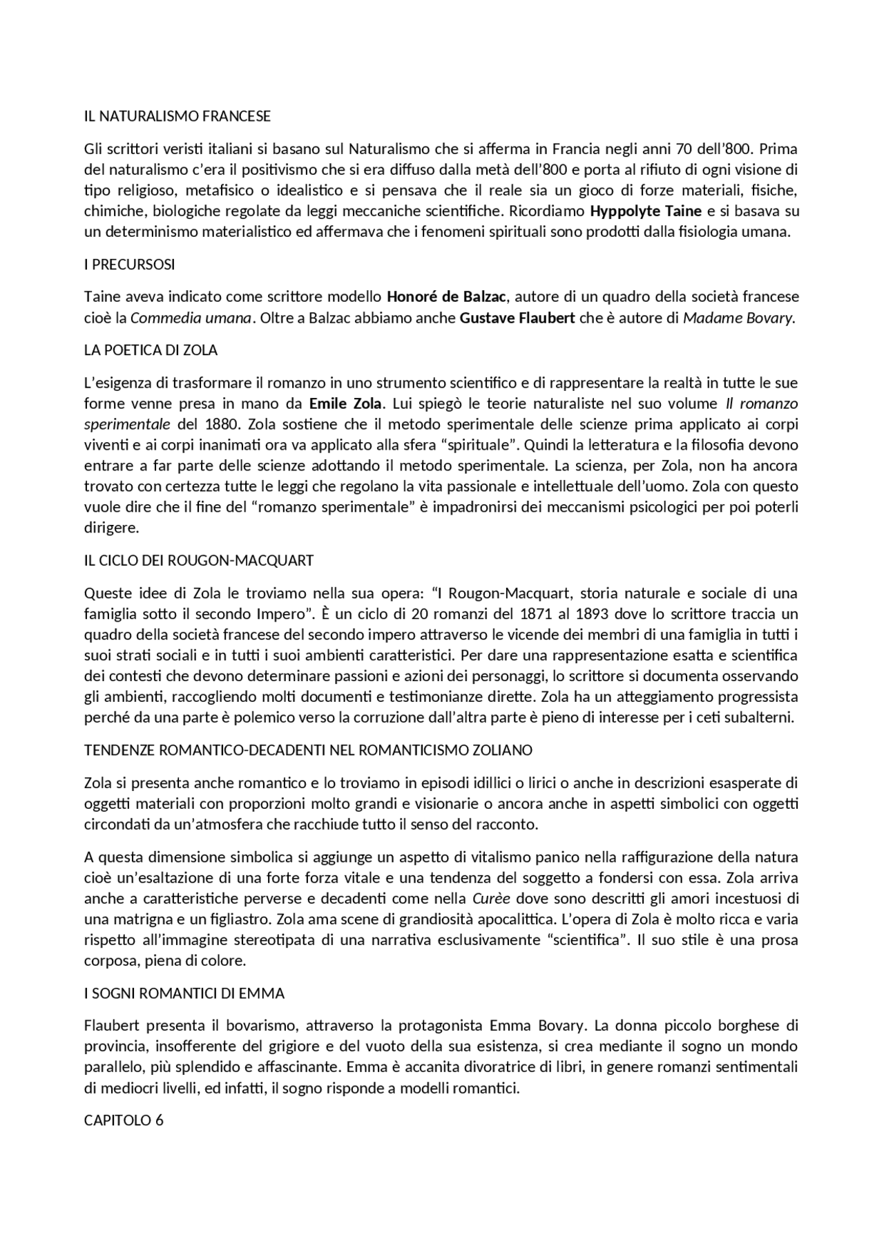 Naturalismo Francese E Verismo Docsity