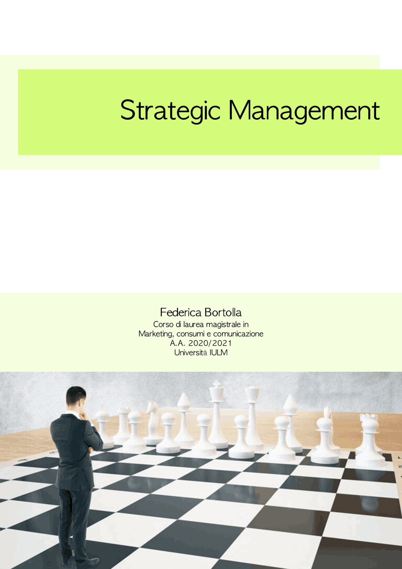 Dispensa Strategic Management A Mezza Iulm Docsity
