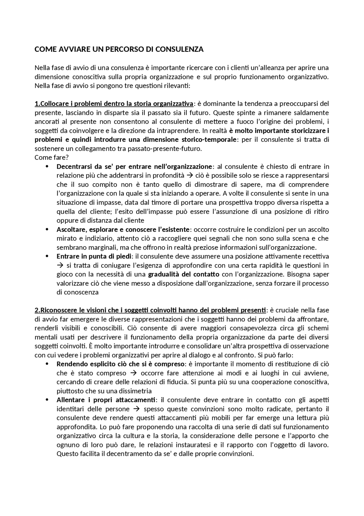 Percorsi Di Consulenza Docsity