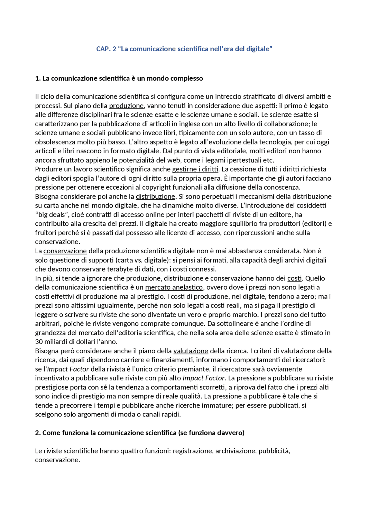 Riassunto Fare Open Access Di Simone Aliprandi Docsity