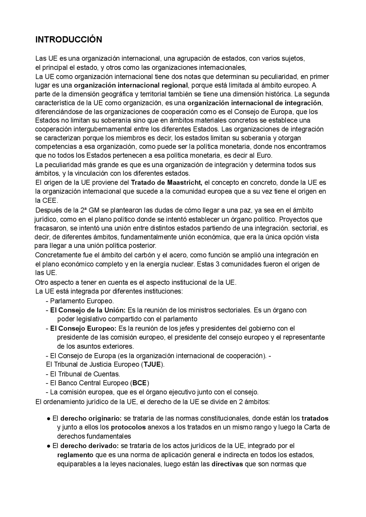 Apuntes Derecho Comunitario Docsity