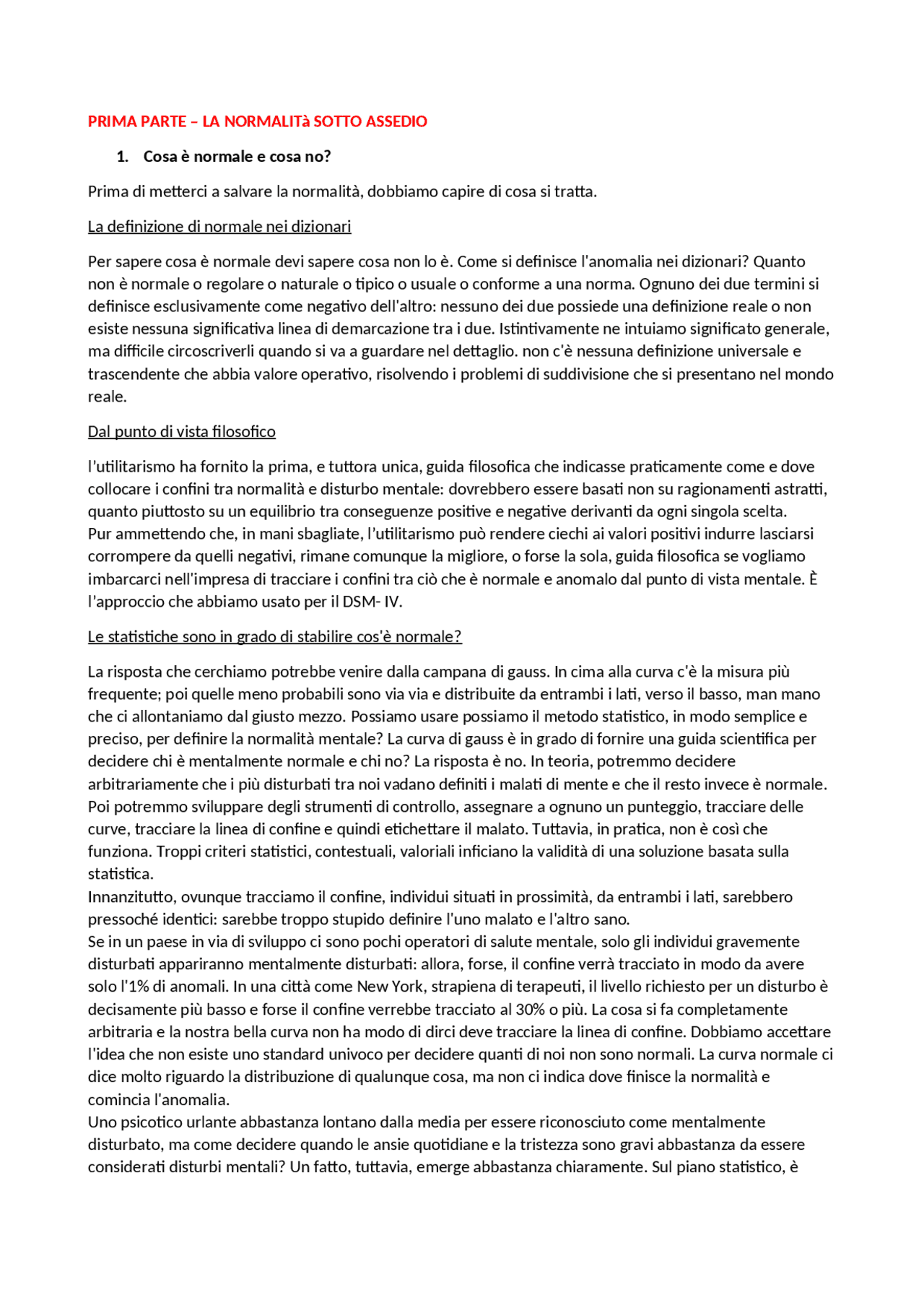 Primo Non Curare Chi è Normale Allen Frances Docsity
