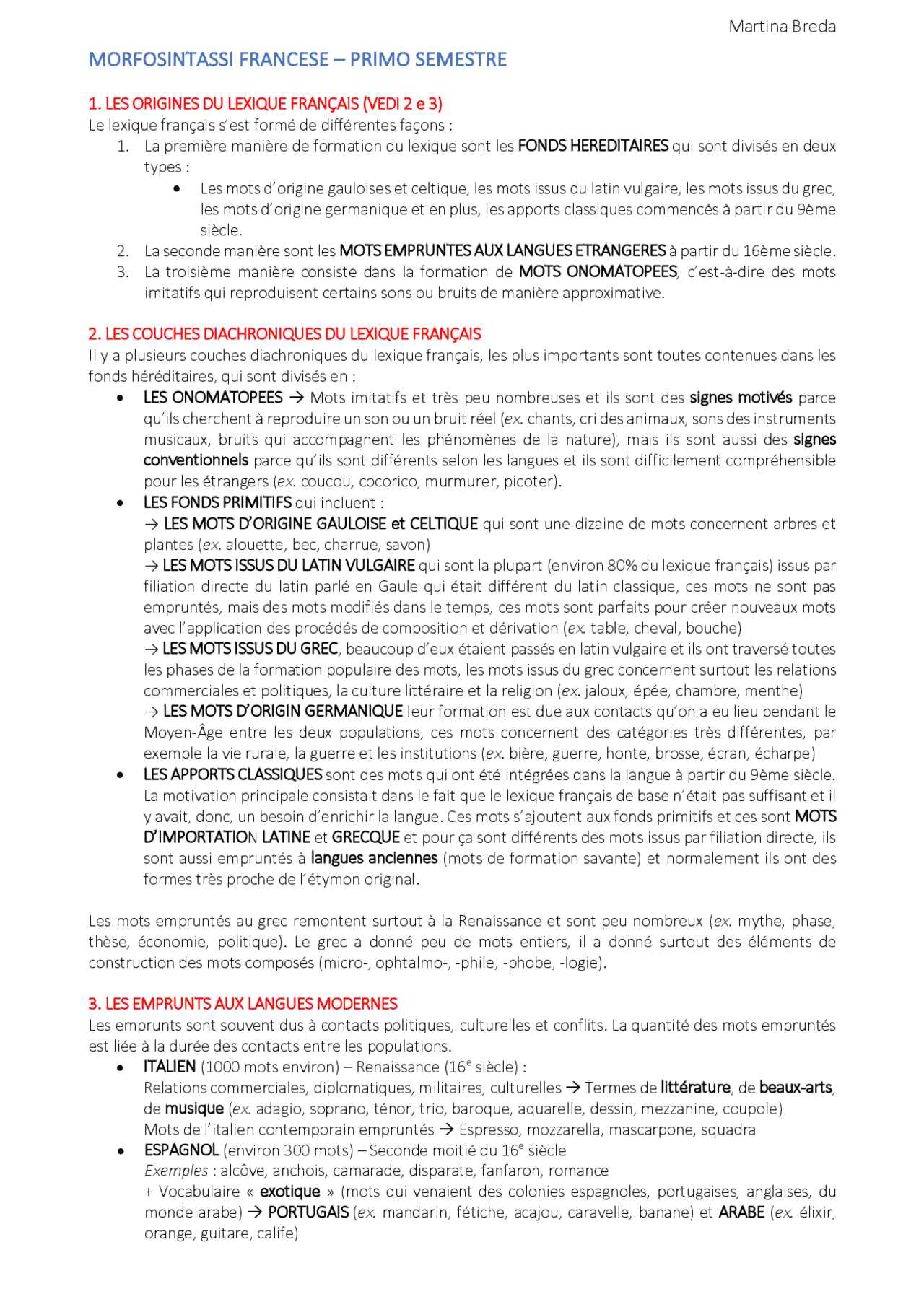 Riassunto La Lexicologie Niklas Salminen Docsity