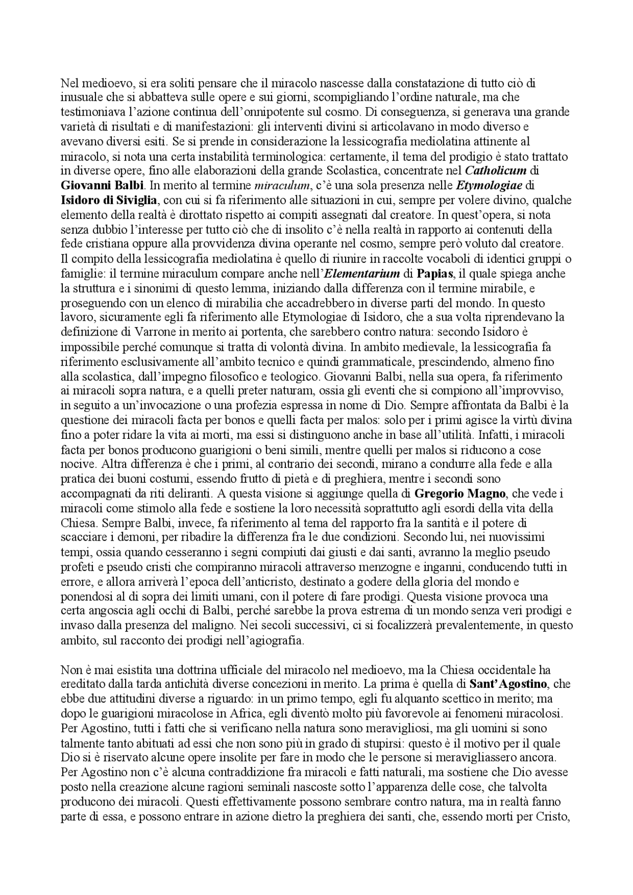 Appunti Sul Mieacolo Nel Medioevo Docsity