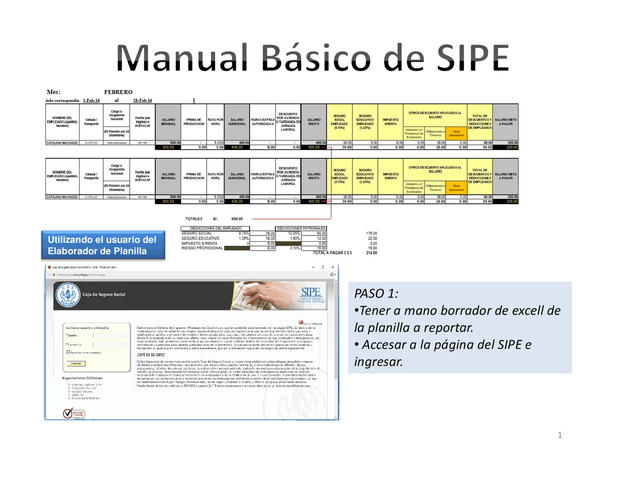 Manual Básico de SIPE - Docsity
