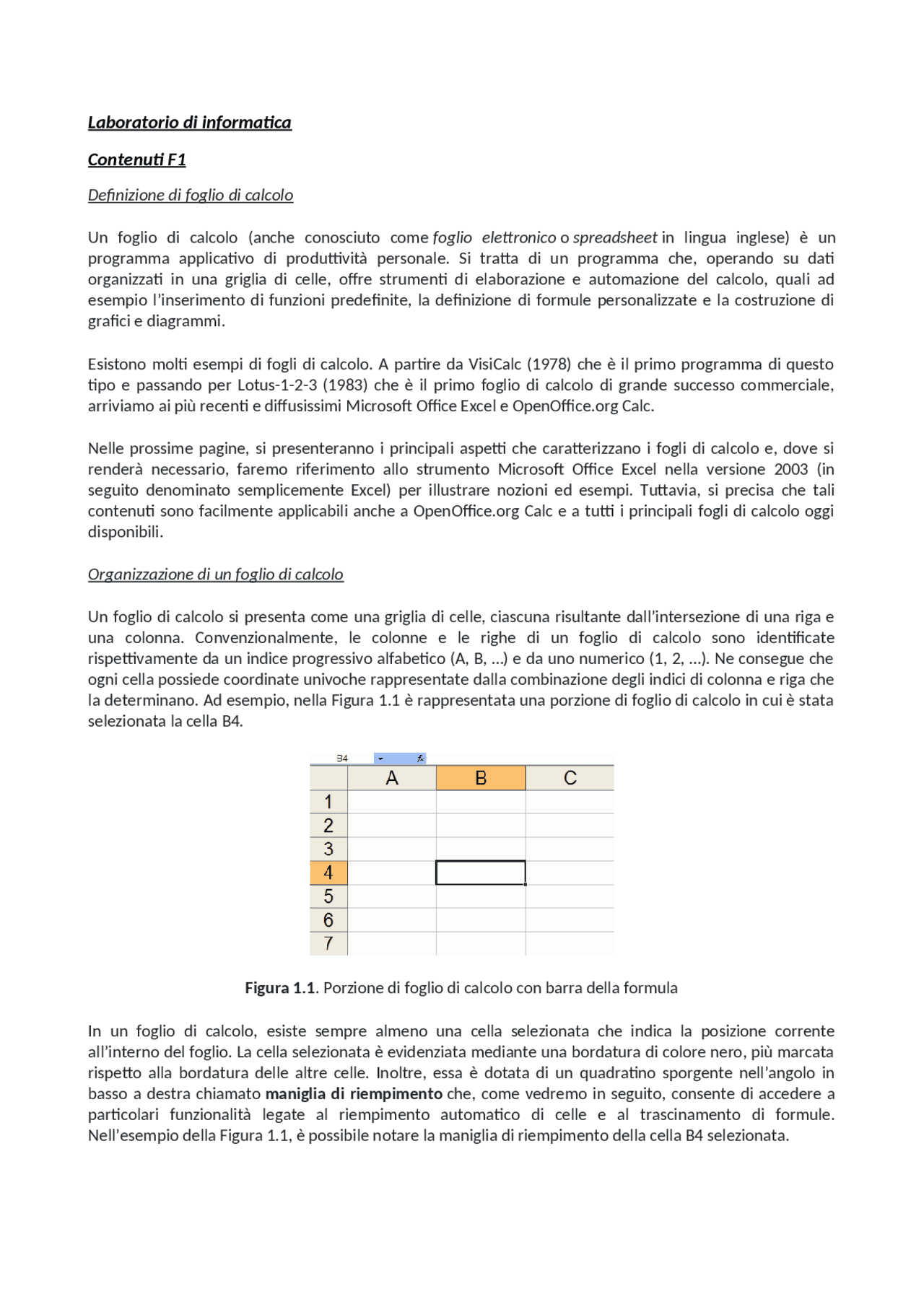 Laboratorio Di Informatica Appunti Di Fondamenti Di Informatica Docsity