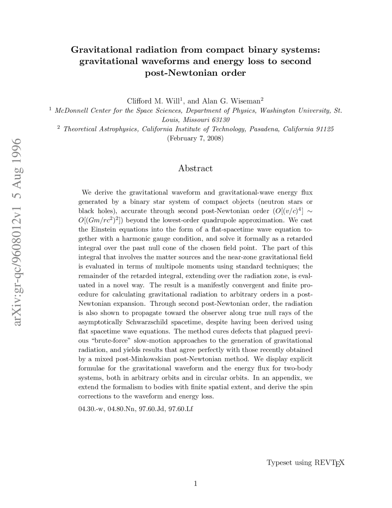 Gravitational Radiation From Compact Binary Systems Docsity