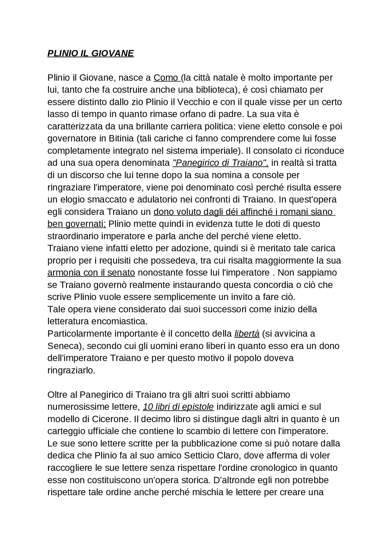 Giovenale Plinio Tacito Appunti Di Latino Docsity