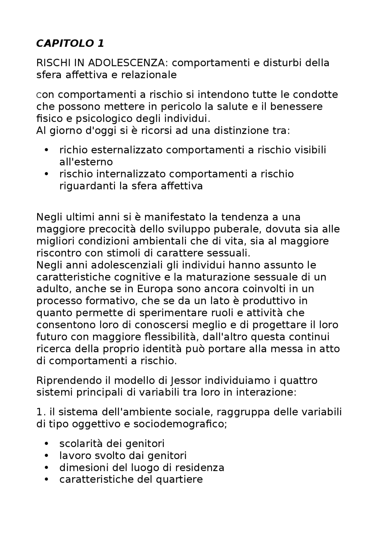 Rischi In Adolescenza Materia Personalità E Devianza Docsity
