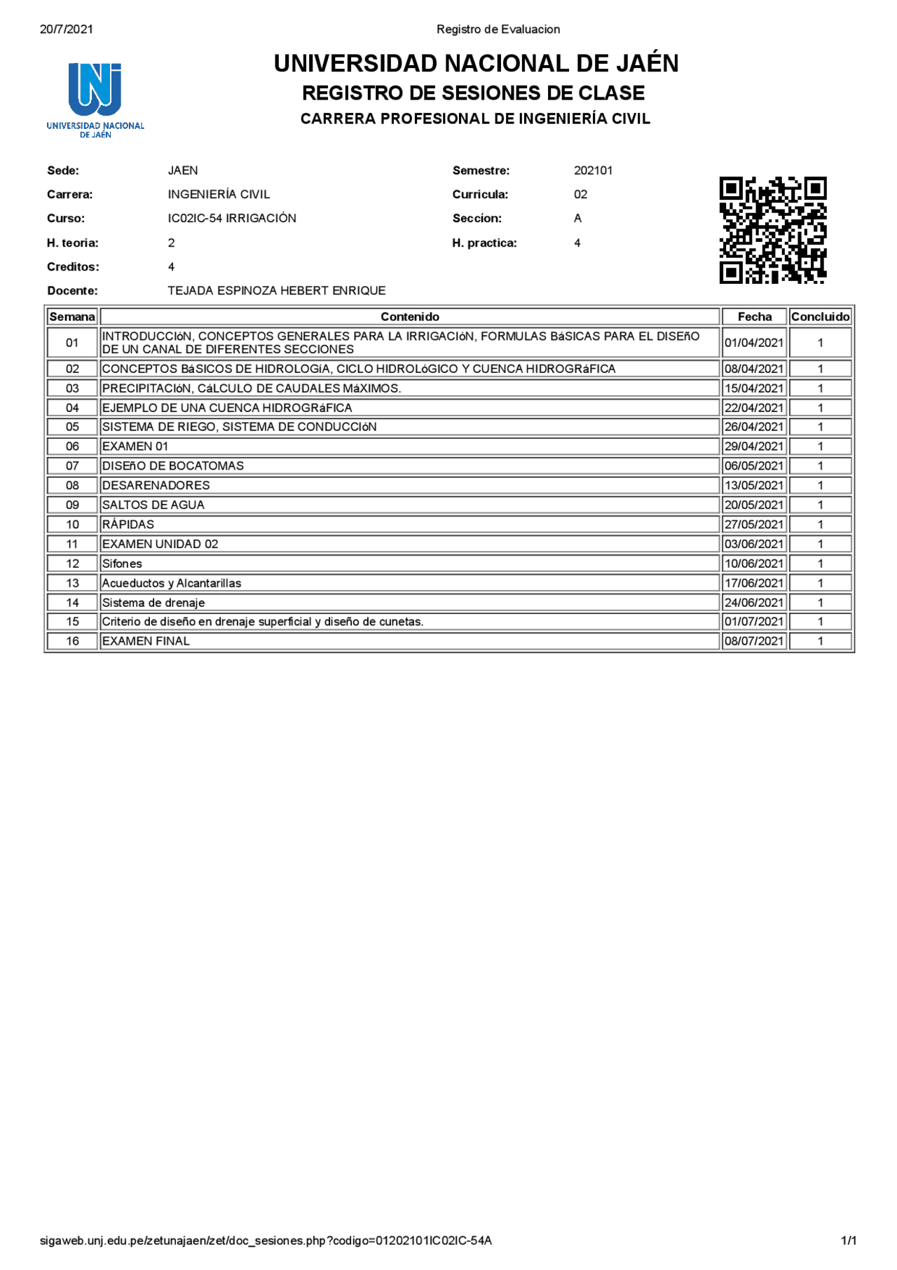 Reporte de clases modelo de curso - Docsity
