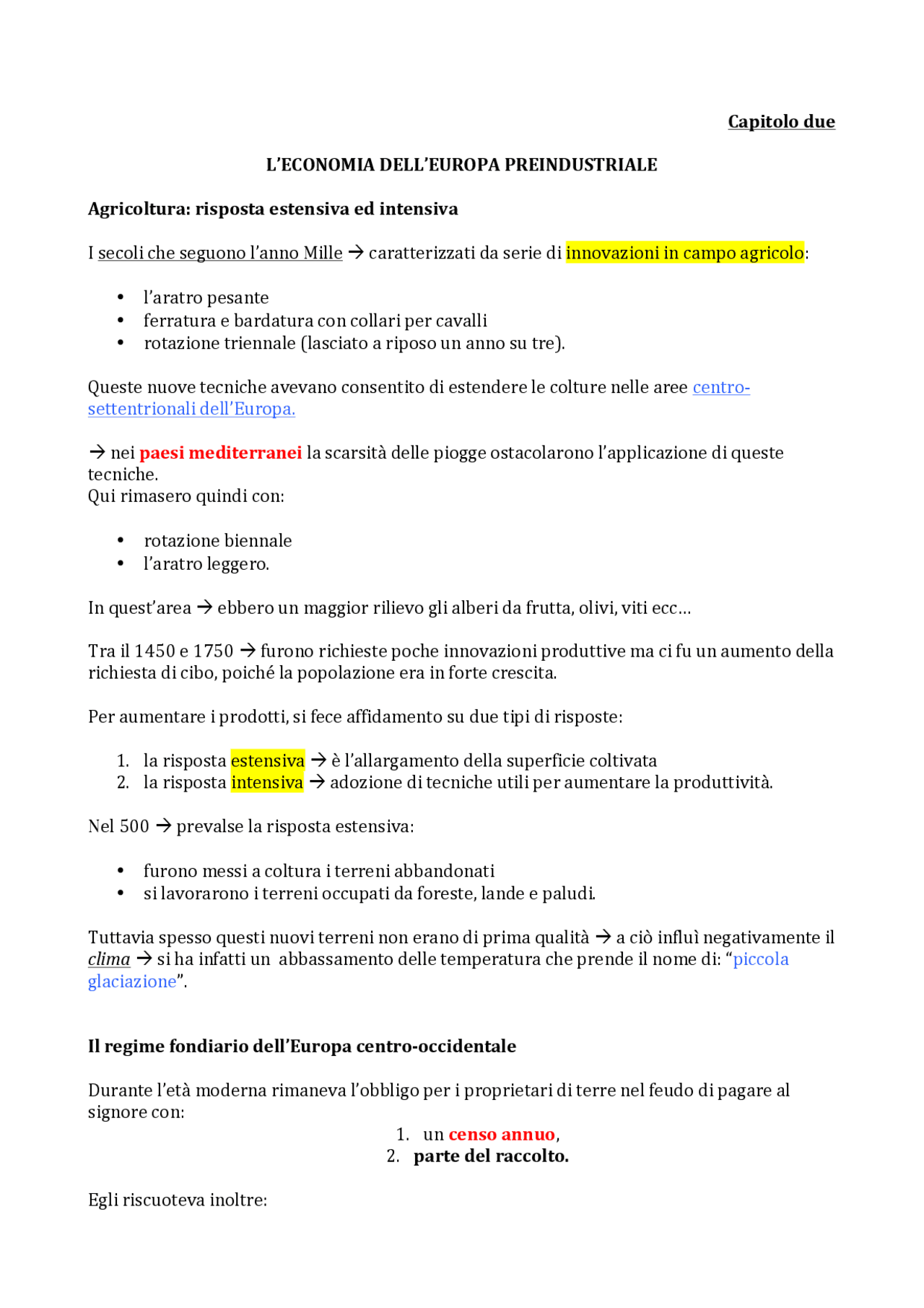 Storia Moderna Capitolo Due Carlo Capra Docsity