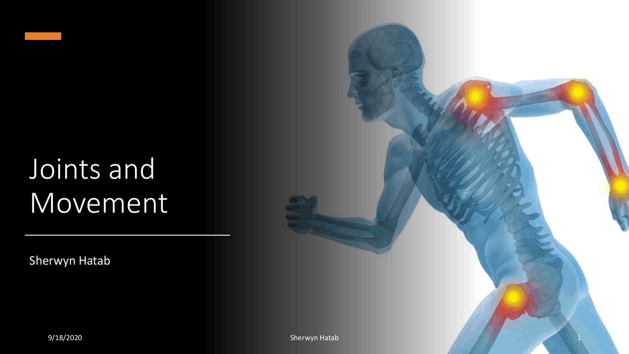 Joint and movement anatomy - Docsity