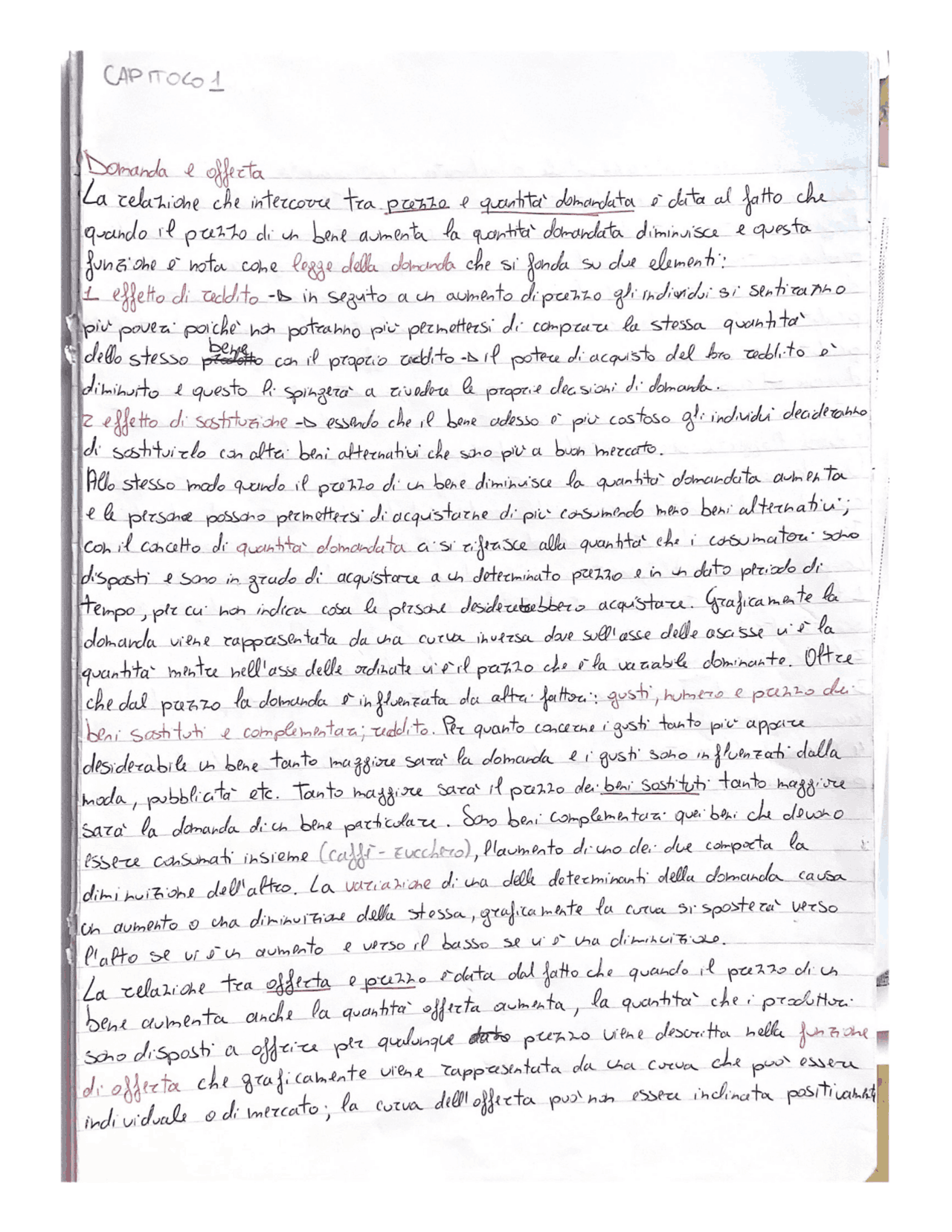 Domanda E Offerta Riassunto Docsity