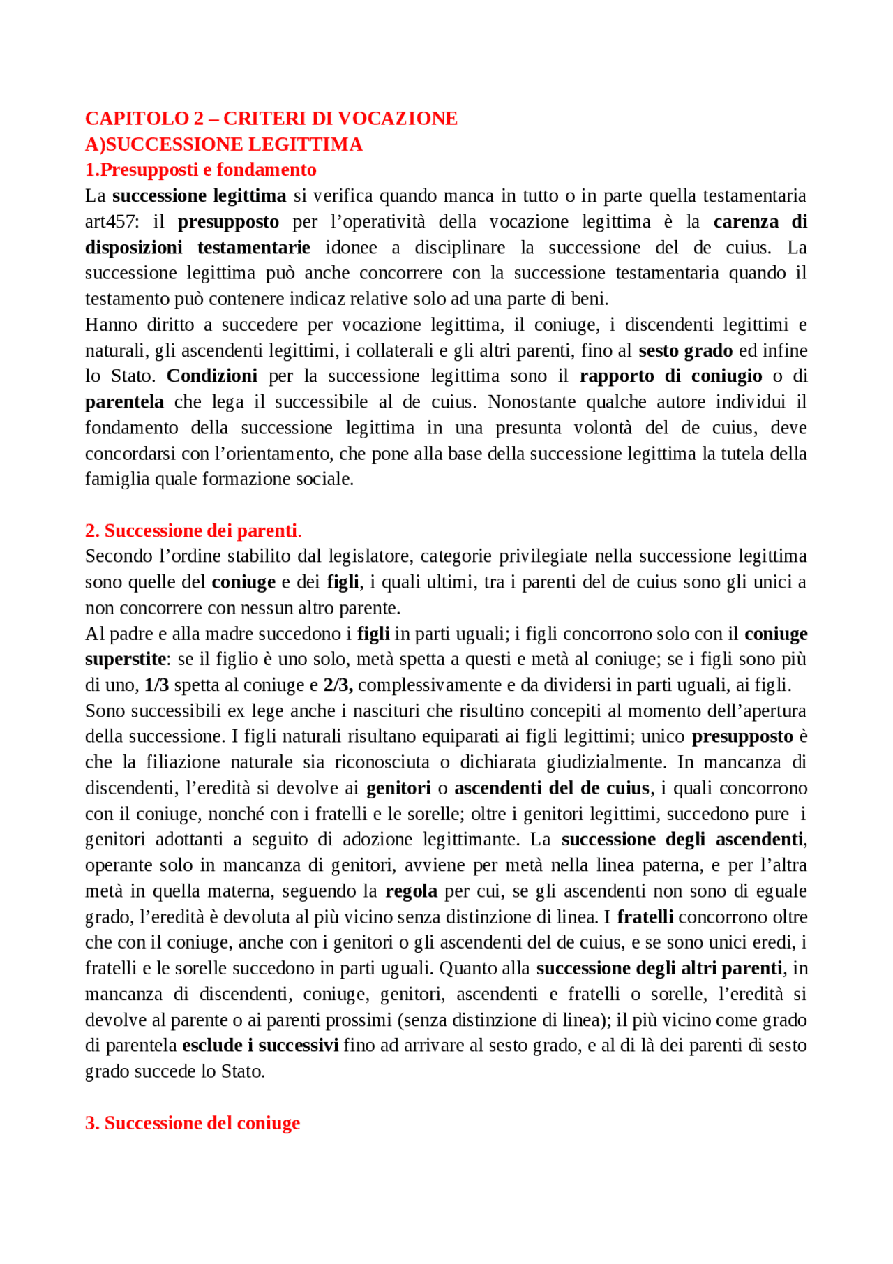 Succesioni Per Causa Di Morte Docsity