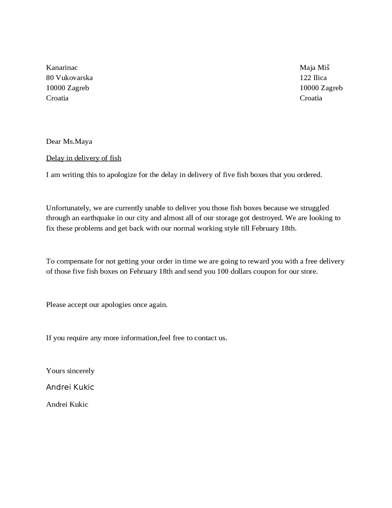 Letter of Apology Cheat Sheet - Docsity