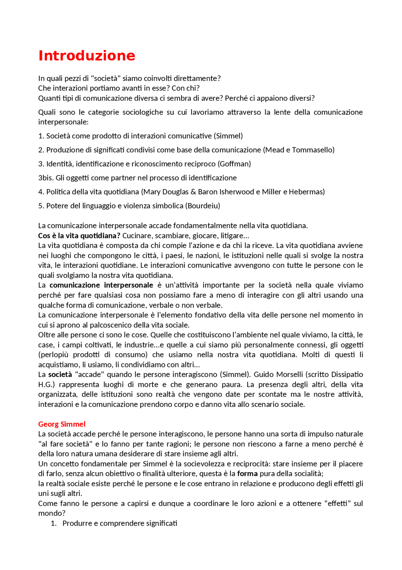 Appunti Di Sociologia Della Comunicazione Comes Prof Mora Docsity