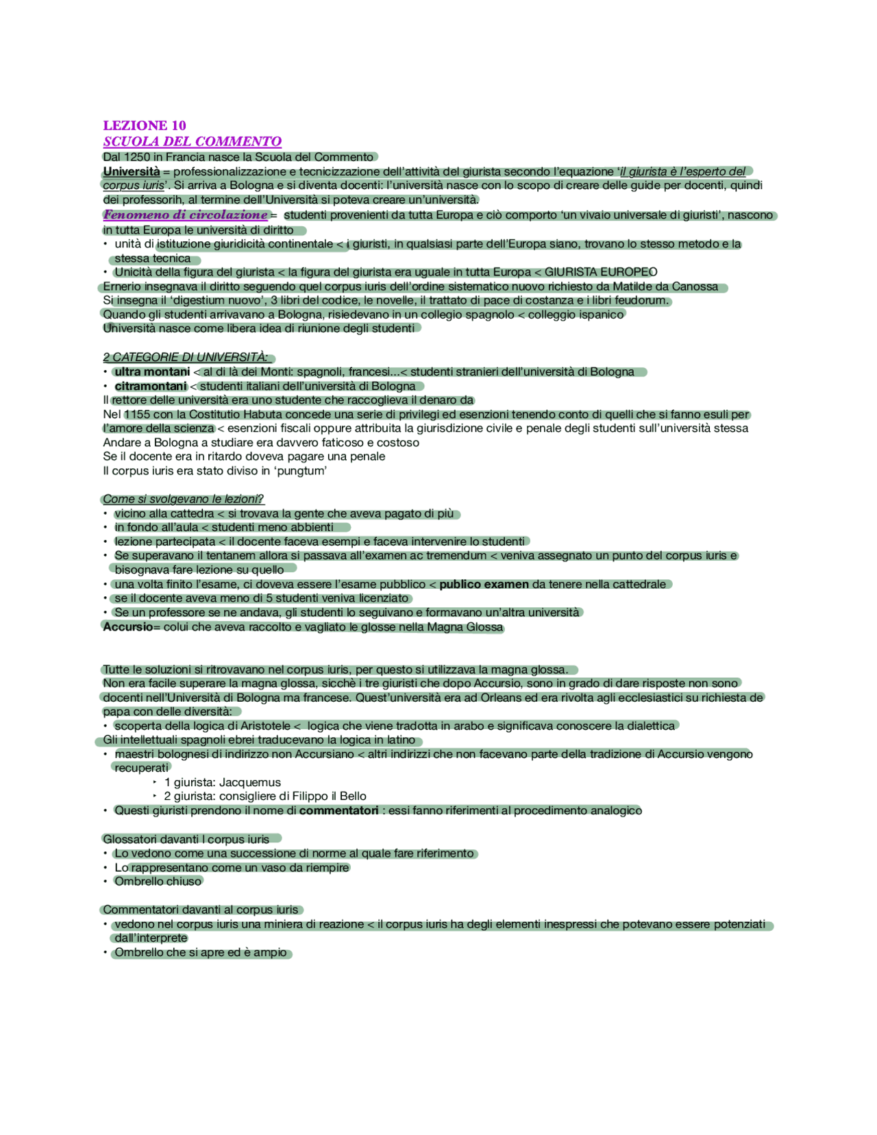 Scuola Del Commento Docsity