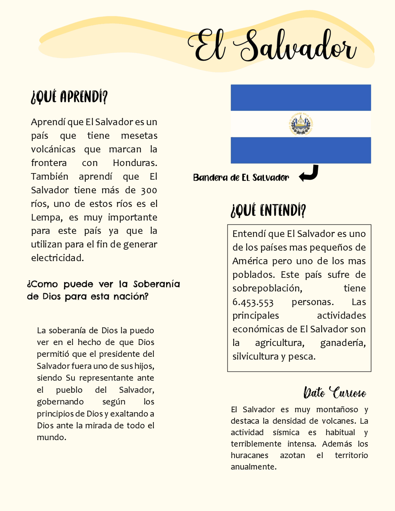 El Salvador............................ | Lecture notes of Geography ...