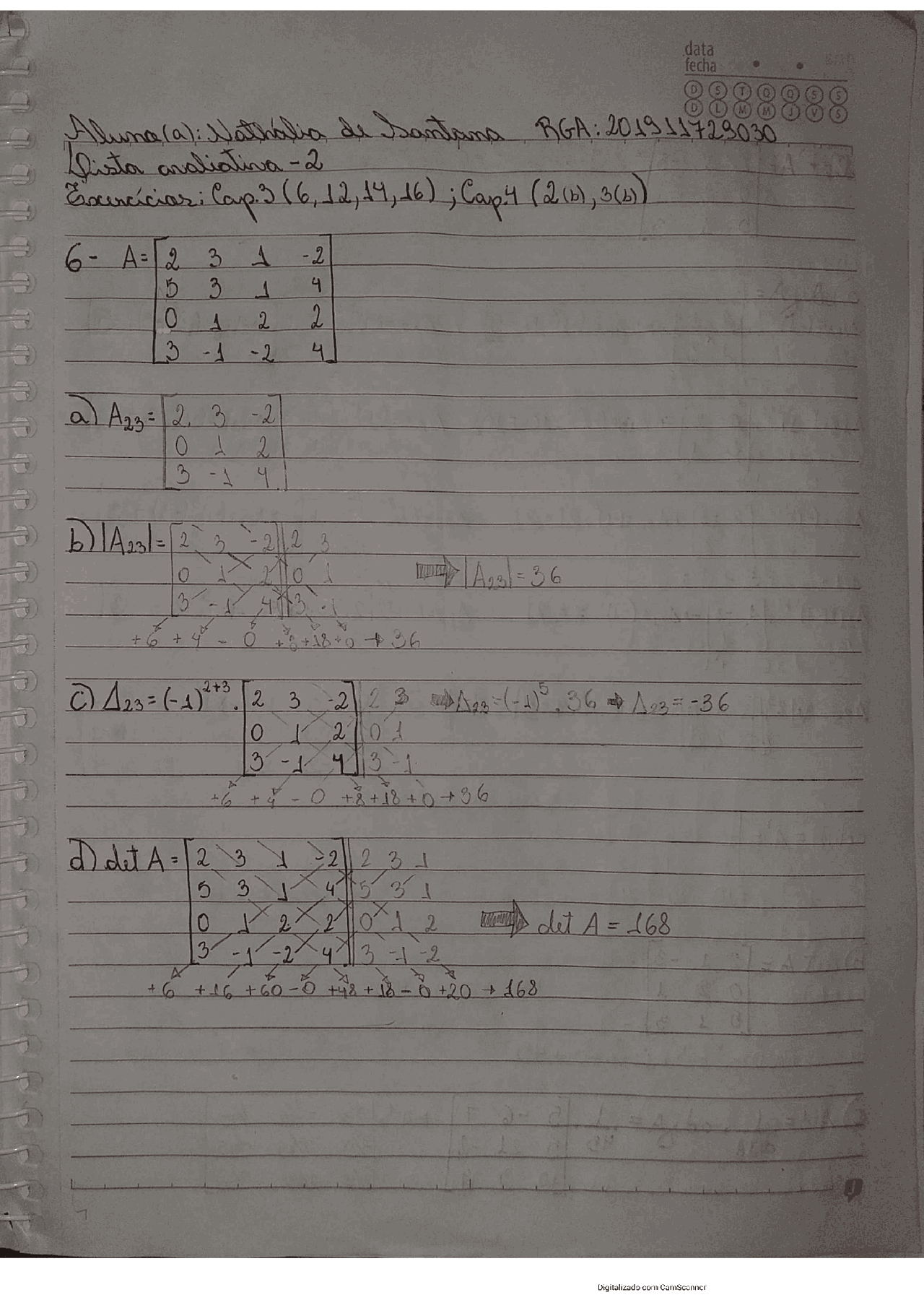 Exercicios algebra linear - Docsity