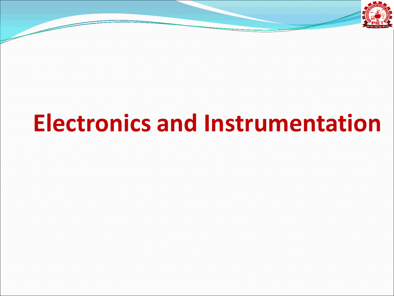 Electronics & Instrumental B.Tech 2nd Year 4th Semester Biotechnology ...