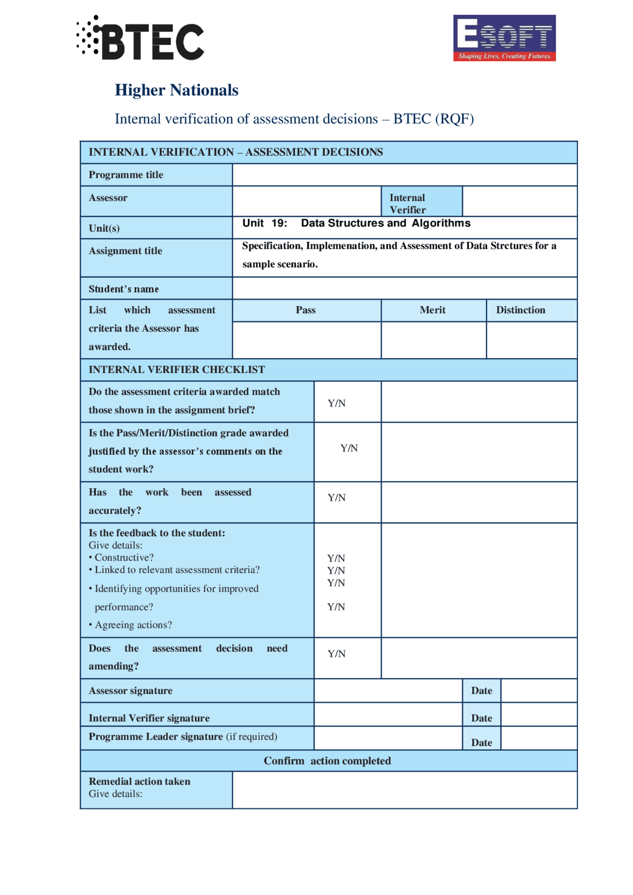 Data Structure And Algorithm Assignments Programming Methodologies