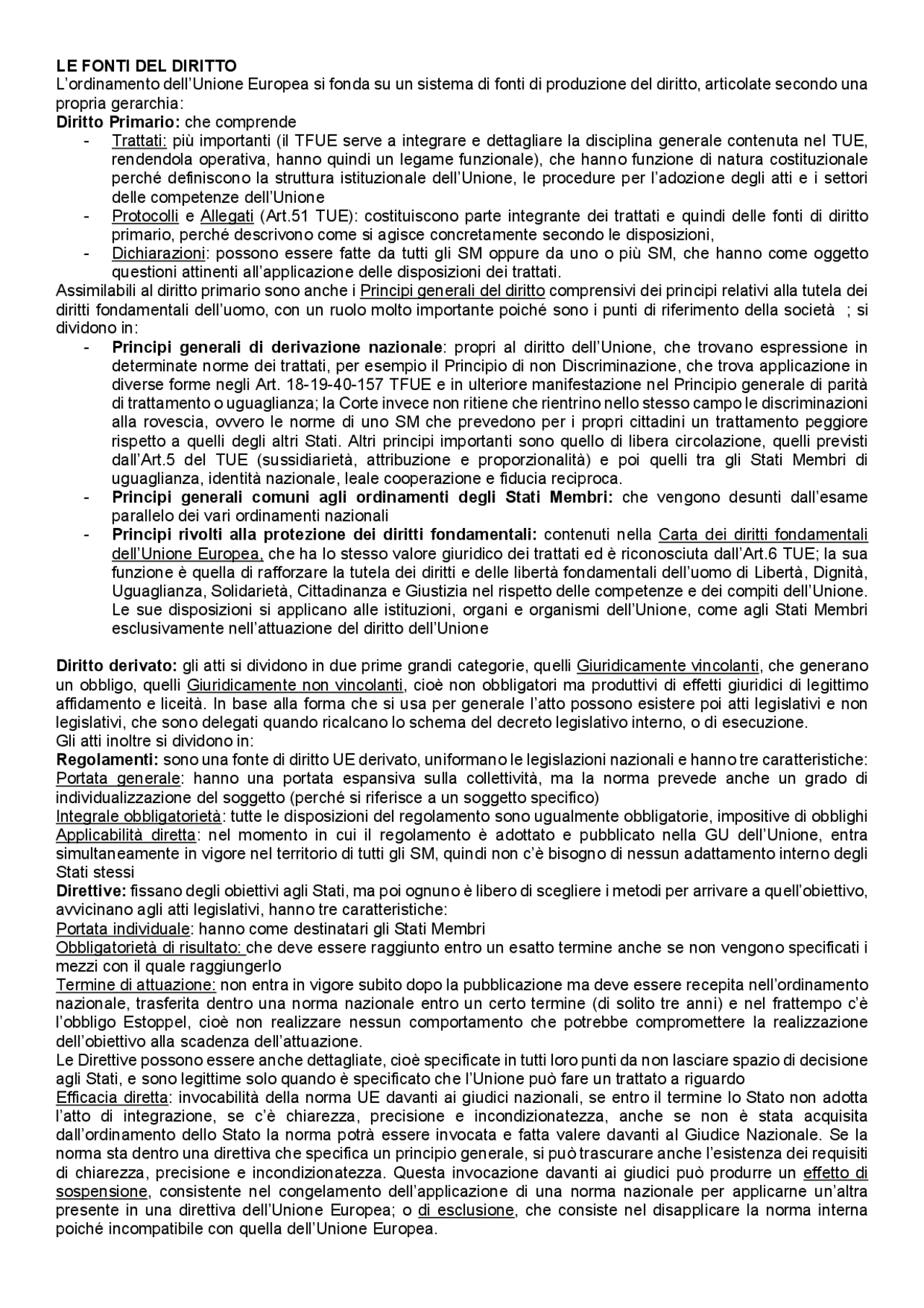 Fonti Del Diritto Atti Giuridici Procedure Decisionali Docsity