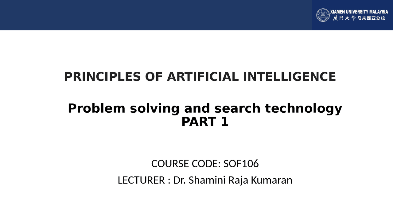 Basic Searching for Artificial Intelligence - Docsity