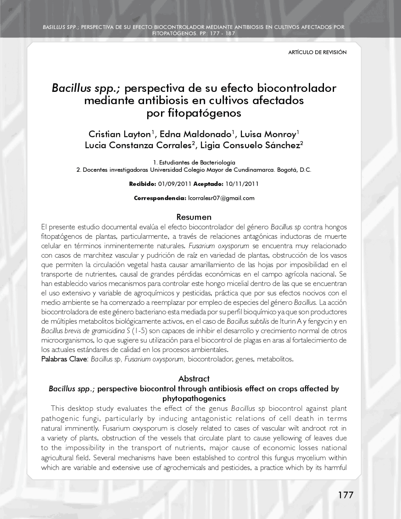 Bacillus Cereus Enfermedad Docsity