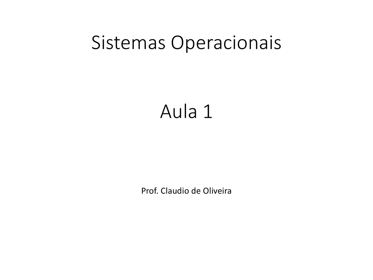 Sistemas Operacionais 1 Resumos Sistemas Operacionais Docsity