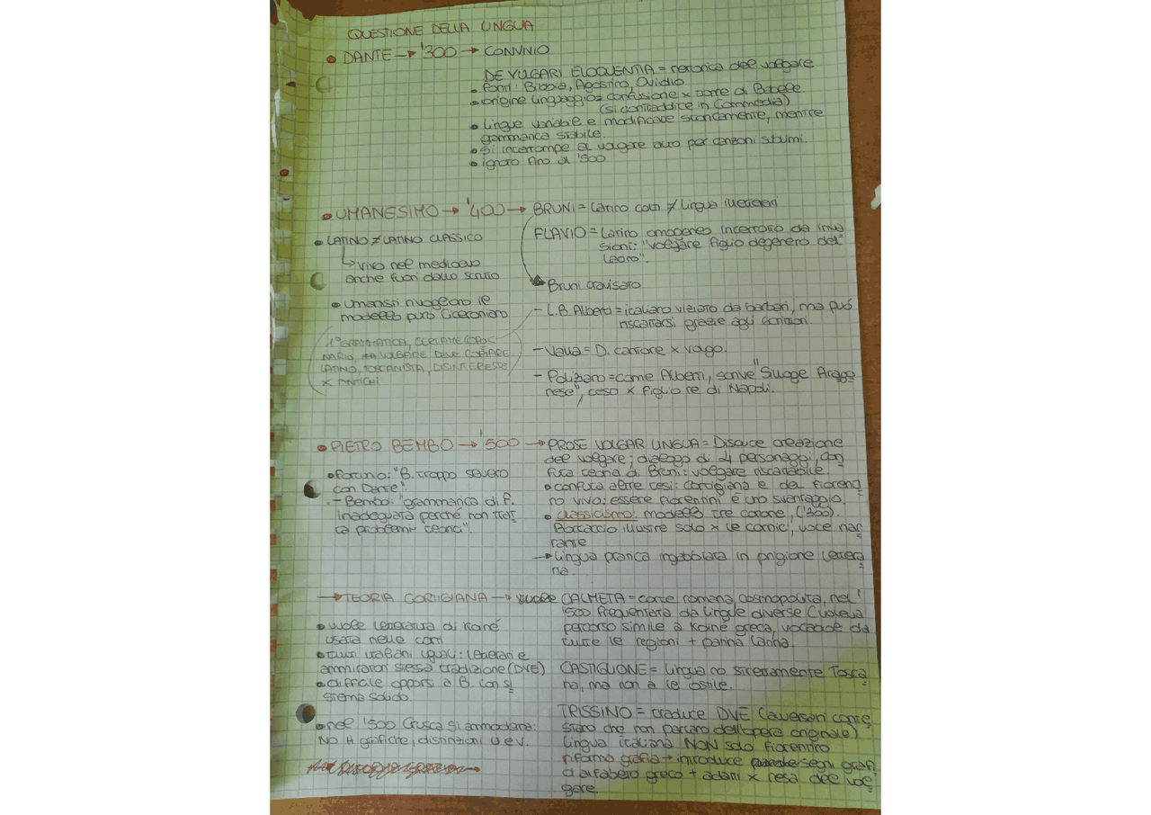 Riassunto Da Dante Alle Lingue Del Web Docsity