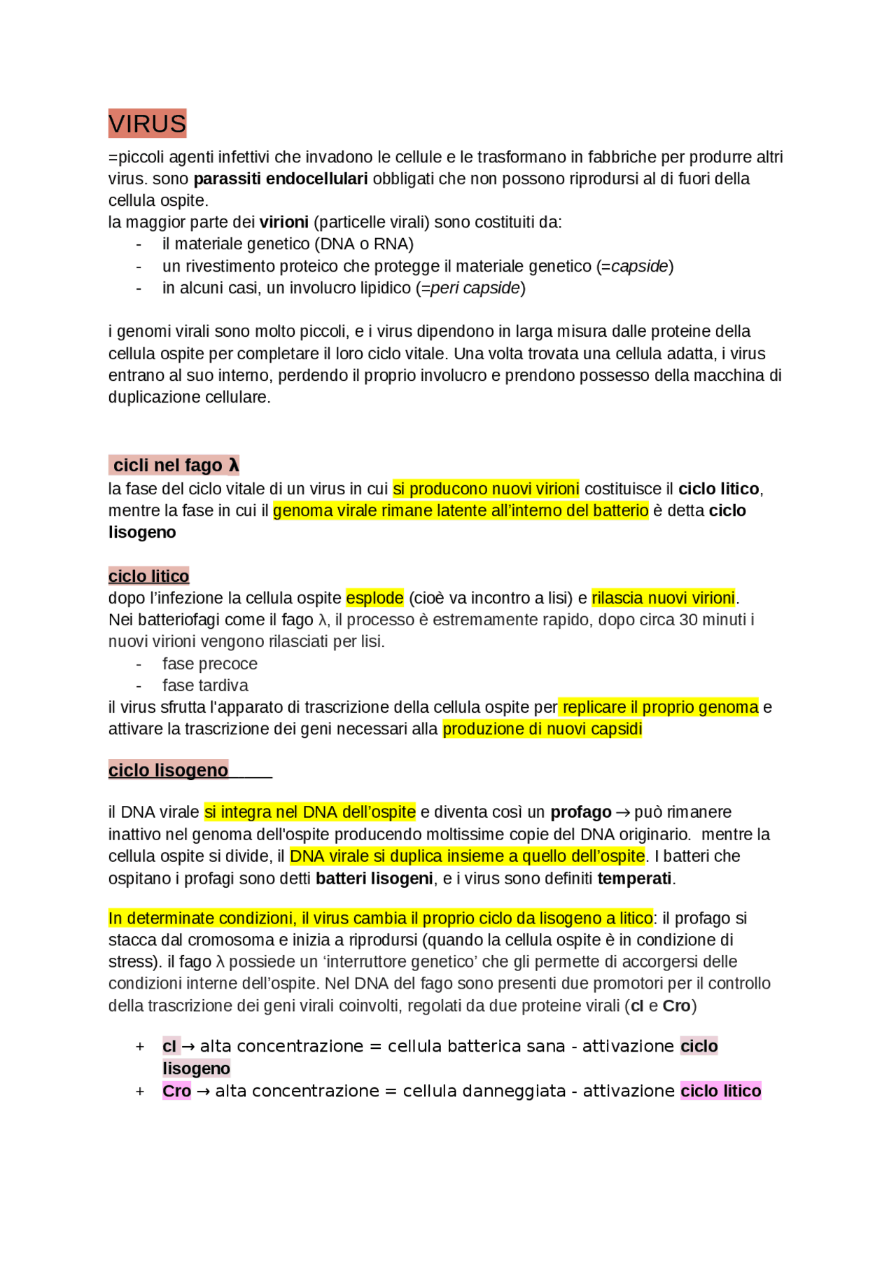 Virus Plasmidi Ingegneria Genetica Biotecnologie Docsity